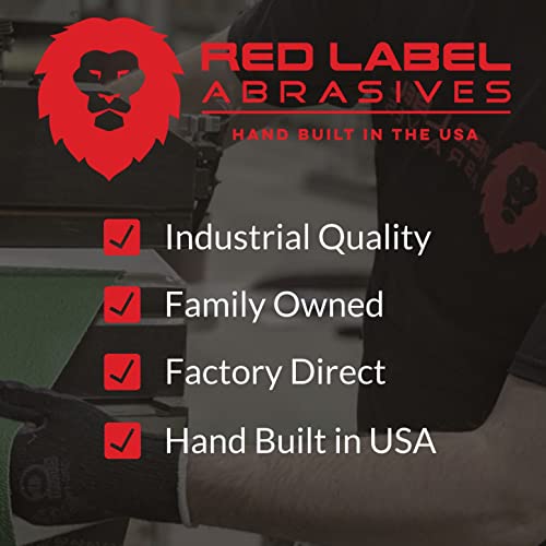 Red Label Abrasives 2 X 72 Inch Flexible Aluminum Oxide Premium Quality Multipurpose Sanding Belts 60, 80, 120, 220, 320, 400 Grit, 6 Pack Assortment