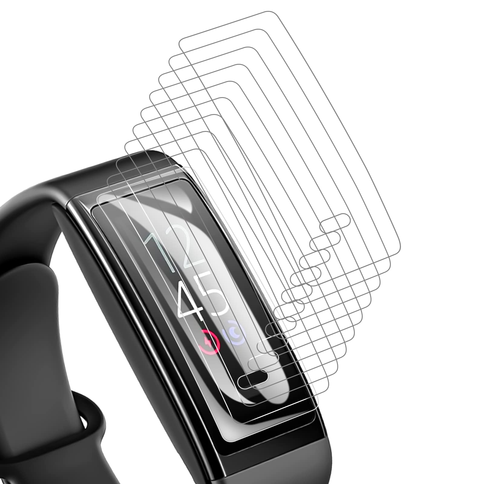 LDSXAY 10 Pack Amazon Halo View Screen Protector, Upgrade Flexible Soft Screen Protector Cover Film Accessories for Halo View Smart Watch 2021, Anti Scratch (Clear)