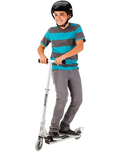 Razor A3 Kick Scooter for Kids β Foldable, Lightweight, Large Wheels, Front Vibration Reducing System, Adjustable Handlebars & AW Kick Scooter - Red - FFP