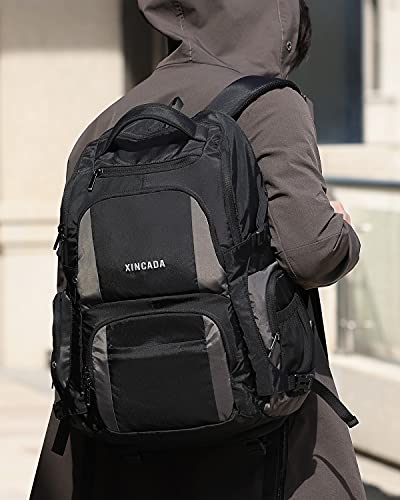 XINCADA Travel Laptop Backpack for Men Carry on Backpack Extra Large Backpacks with Shoe Compartment Business Hiking Daypack