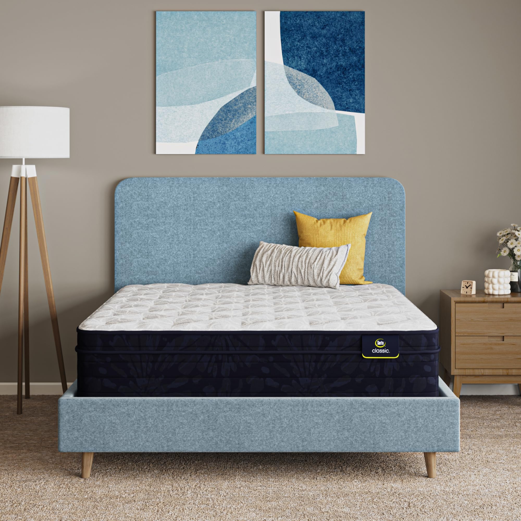 Serta Classic Clarks Hill 2.0, Plush Euro Top 12.5" Full Mattress, Zoned Support, Cooling, Breathable and Pressure Relieving - 100 Night Trial, CertiPUR-US Certified