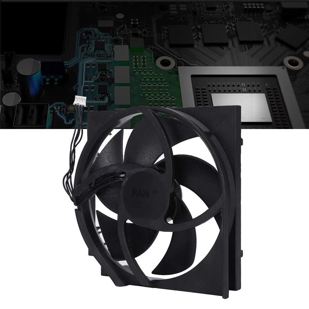 Internal Cooling Fan Replacement for Xbox ONE S OEM, 5 Blades 4 Pin Turbo Cooling Fans Repair Part Kit