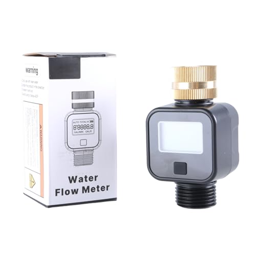 Water Flowmeter With Brass Inlet 3/4'' Thread Flowmeter IP55 Measure Gallon/Liter Consumption And Rate