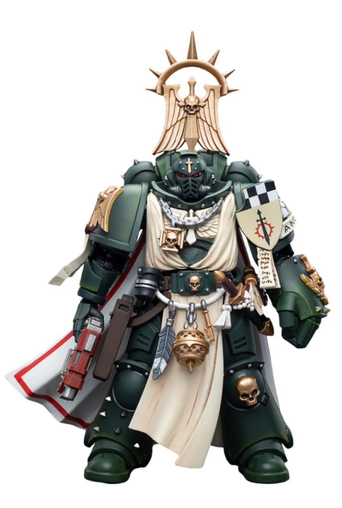 HiPlay JoyToy Warhammer 40K Collectible Figure: Dark Angels Master with Power Fist 1:18 Scale Action Figures JT7691 (JT7691)