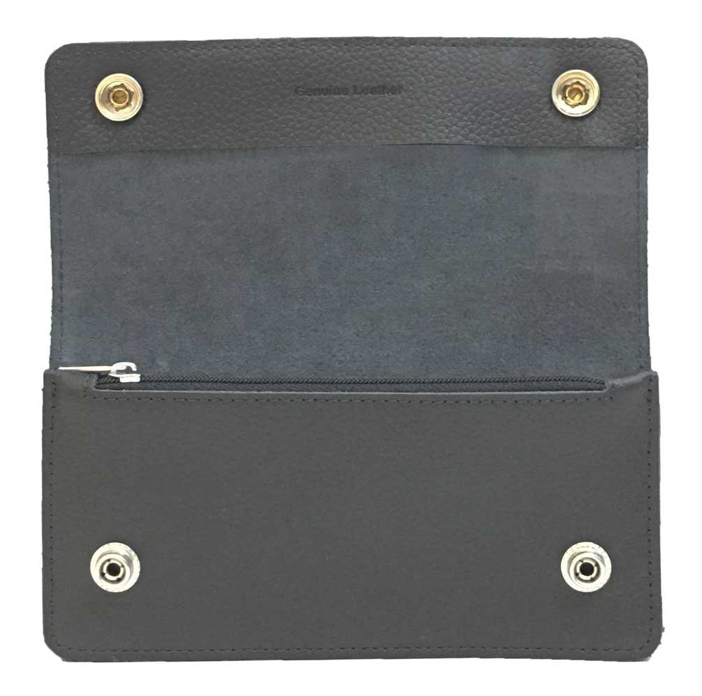 Harley-Davidson Men's Embroidered B&S Trucker Tall Biker Wallet, XML4317-ORGBLK