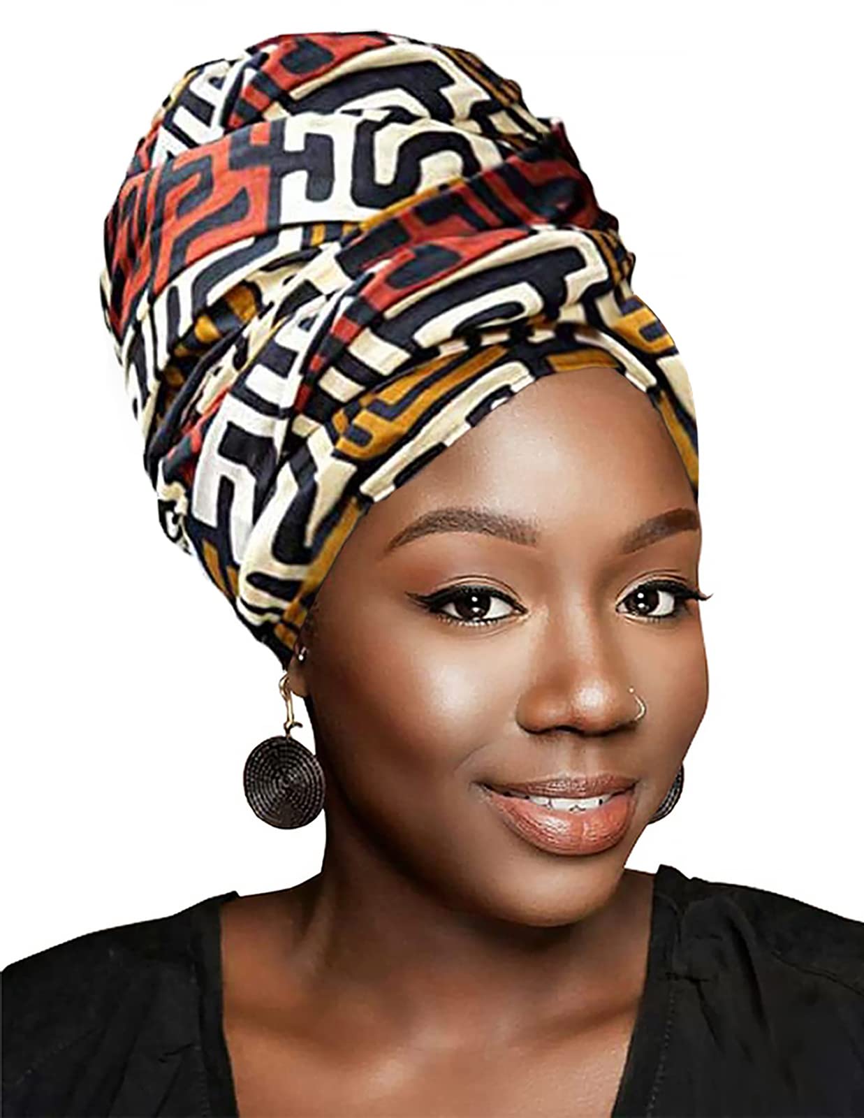 HOMELEX Head Wraps Turbans Stretch Jersey Knit Headwraps Wrap Scarf Turban Tie for Women