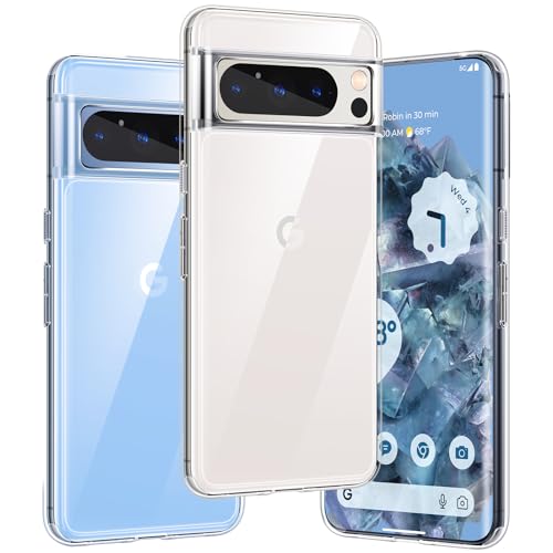 Humixx for Google Pixel 8 Pro Case Clear [Non-Yellowing] [14FT Military Grade Drop Protection] Protective Shockproof Bumper Slim Fit Transparent for Pixel 8 Pro Phone Case 6.7'' - Diamond Clear