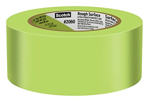 Scotch Painter's Tape 2060-48MP ScotchBlue Rough Surface Painters Tape, 1.88" Width, Green