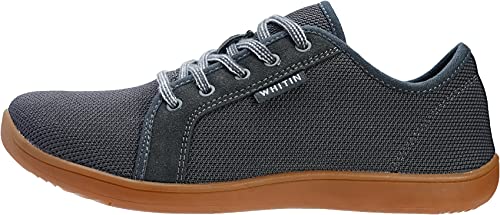 WHITIN Women's Barefoot Shoes Fashion Sneakers Minimalist Wide Width Toe Box Zero Drop Size 9 Gym Training W81 Running Walking Flat Workout Grey 40