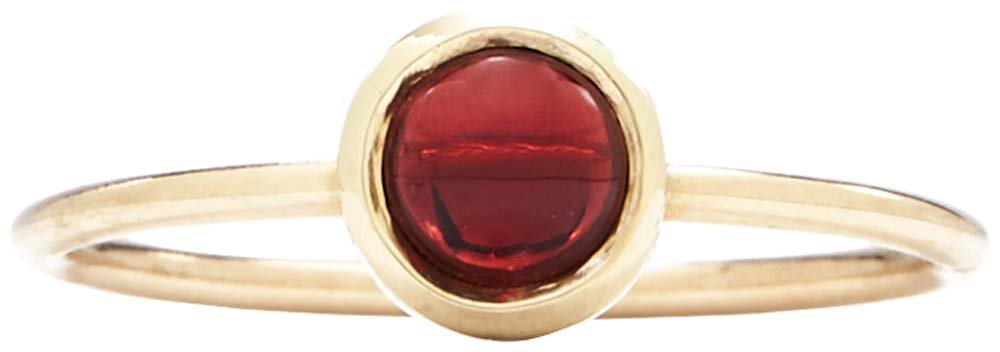 Helen Ficalora Gemstone Stacking Ring With Garnet Yellow Gold 7