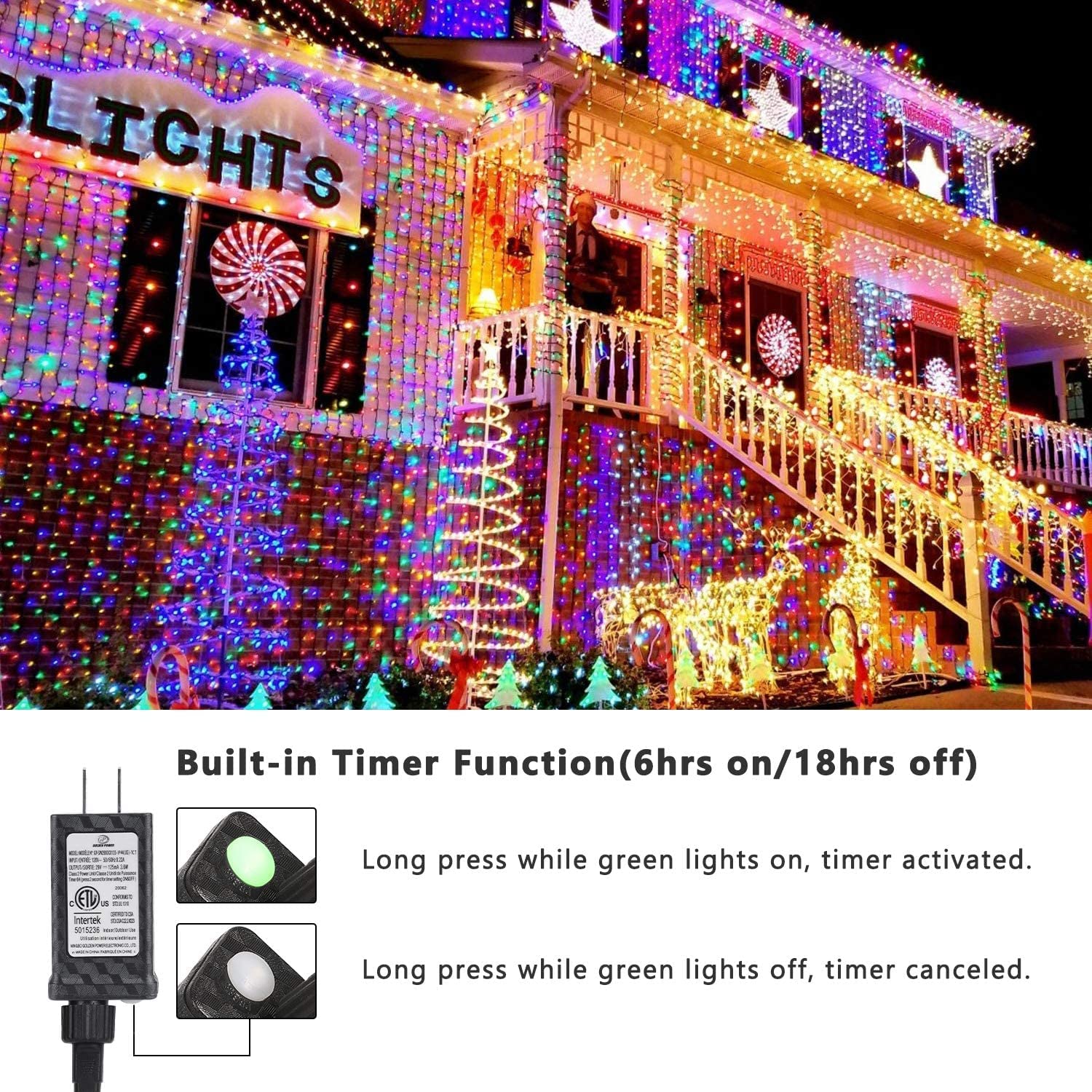 Joomer Purple Halloween Lights 82FT 200 LED Connectable Halloween String Lights with 8 Modes Timer Waterproof Plug-in Purple String Lights for Indoor Outdoor Halloween Decorations