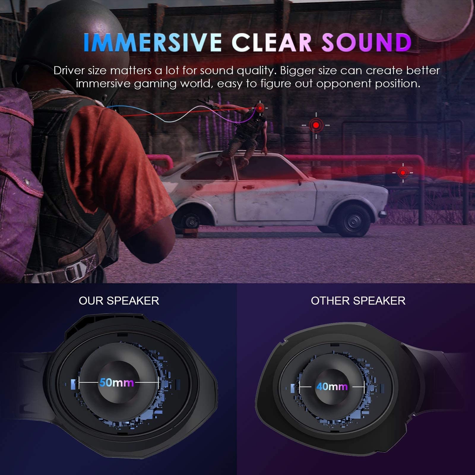 INHANDA Gaming Headset with Microphone, Compatible with PS4 PS5 Xbox One PC Laptop, Over-Ear Headphones with LED RGB Light, Noise Canceling Mic, 7.1 Stereo Surround Sound