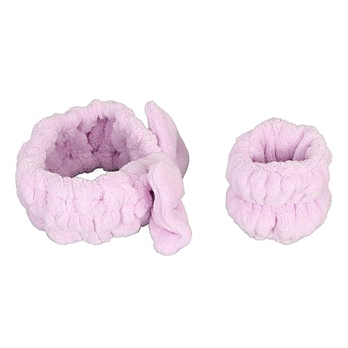 Head Wrap Set, Strong Water Absorption Spa Hair Wrap Set, Reusable Cute Multipurpose Easy Clean for Housework Makeup