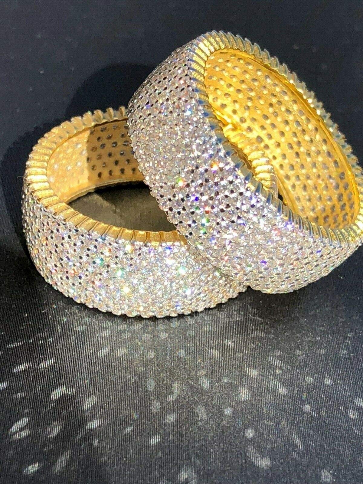 HarlemBling Real Solid 925 Silver His Or Hers Baguette Tennis Ring - Wedding Band Or Pinky Ring Looks Nice On Anyone - Iced Out Eternity (9)