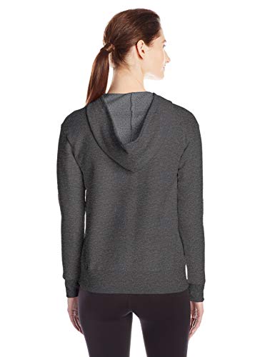 Hanes Women's EcoSmart Full-Zip Hoodie Sweatshirt, Slate Heather, Medium