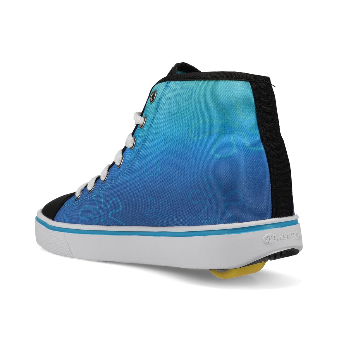 HEELYS Youth Kids Hustle Spongebob Wheels Skate Sneaker Shoes (Black/White/Multi, 2, numeric_2)