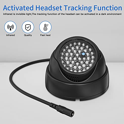 LED IR Illuminator Infrared Light for Meta Quest 2,Oculus Quest,Quest 2,Enhance Hand Tracking Immersive No-Light Disturbance,Increase Tracking Sensitivity with Power Adapter with Switch Button