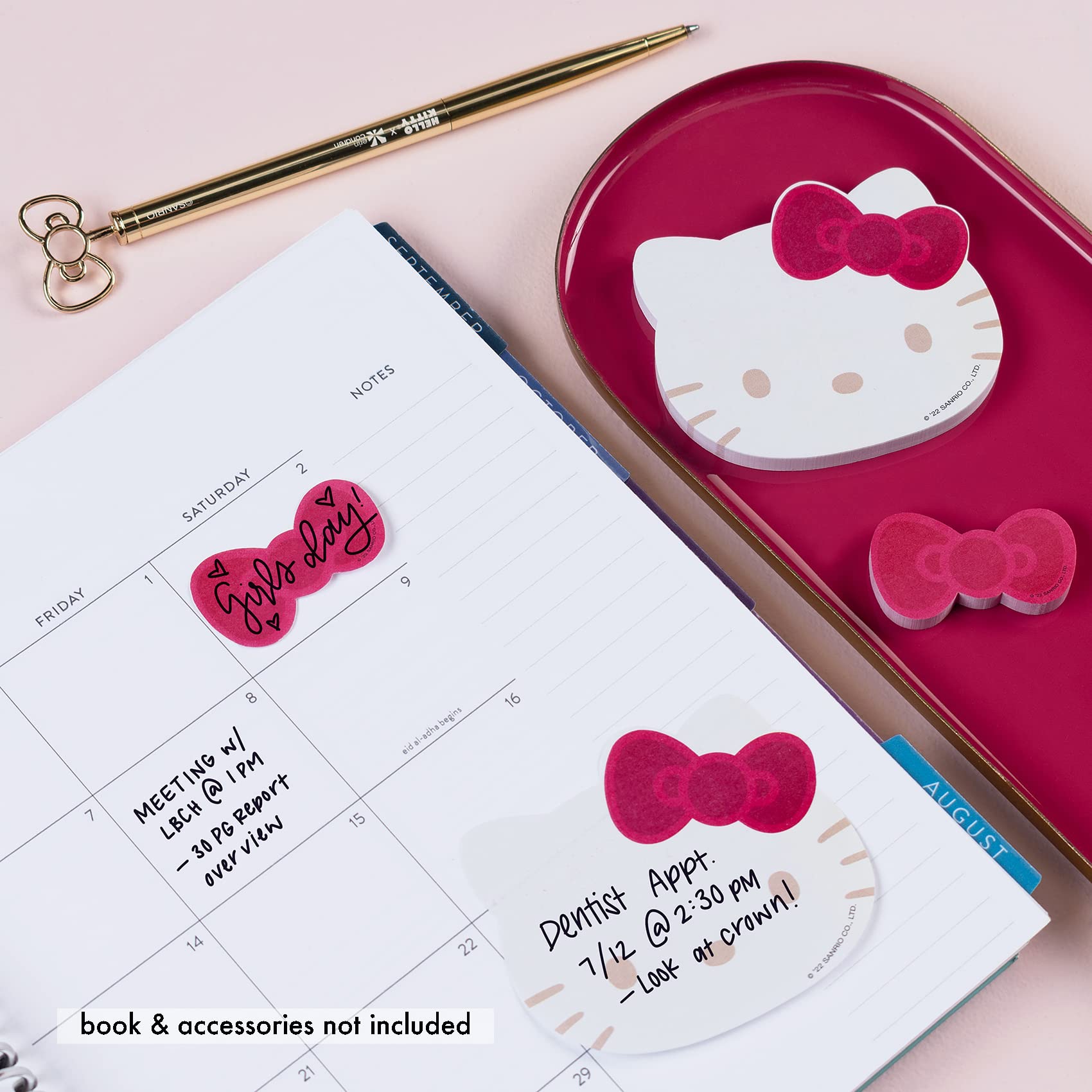 Hello Kitty Sticky Notes - 2 Pack. 50 Sheets Per Pad. Fun and Functional Sticky Notes to Organize Your Thoughts. for Every Day Use Designed by Erin Condren.