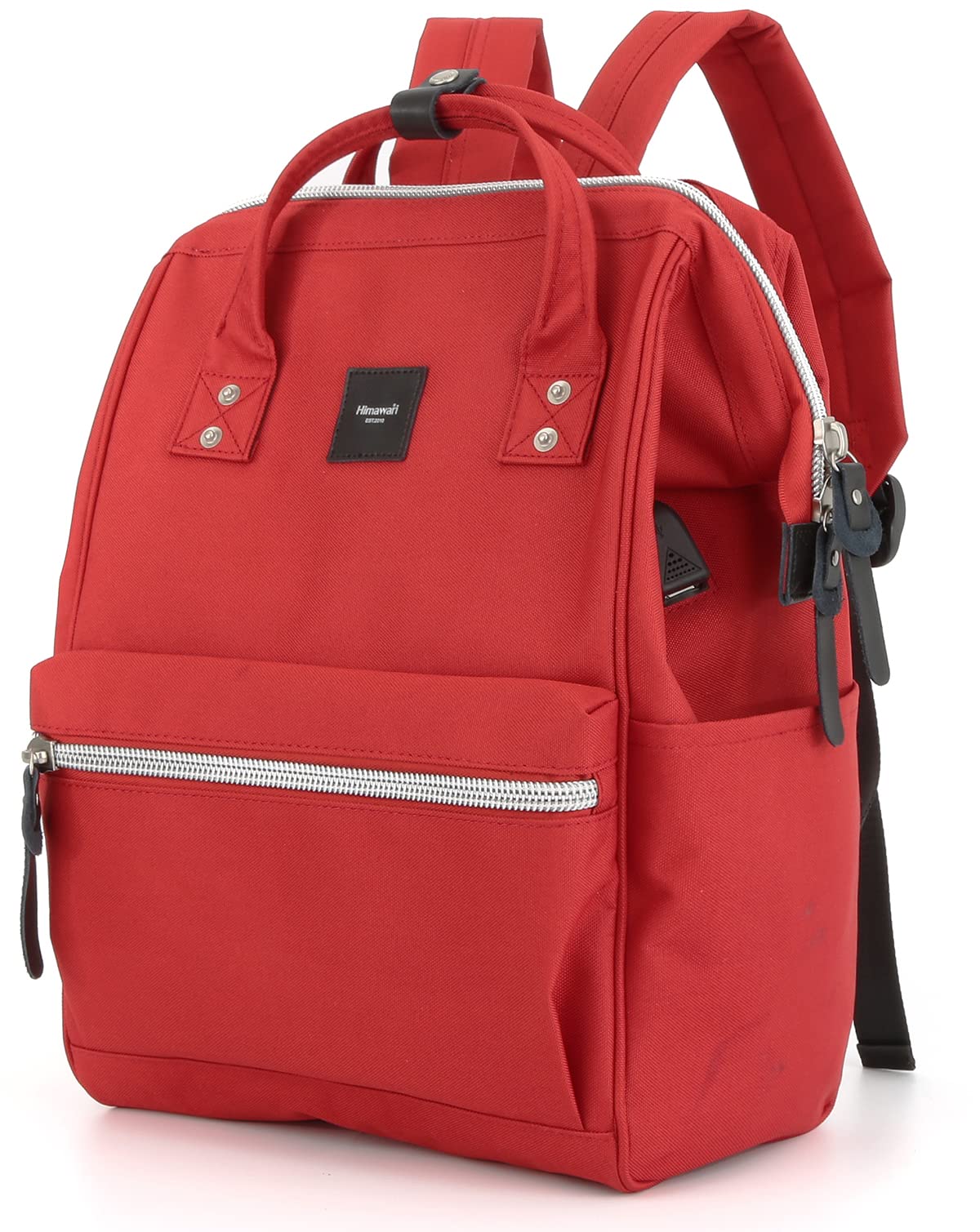 himawari Travel Backpack with USB Charging Port 15.6 Inch Doctor Work Bag laptop backpack for Women&Men (1881-Red36#)