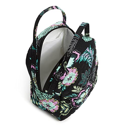 Vera Bradley Women's Cotton Lunch Bunch Lunch Bag, Island Garden - Recycled Cotton, One Size