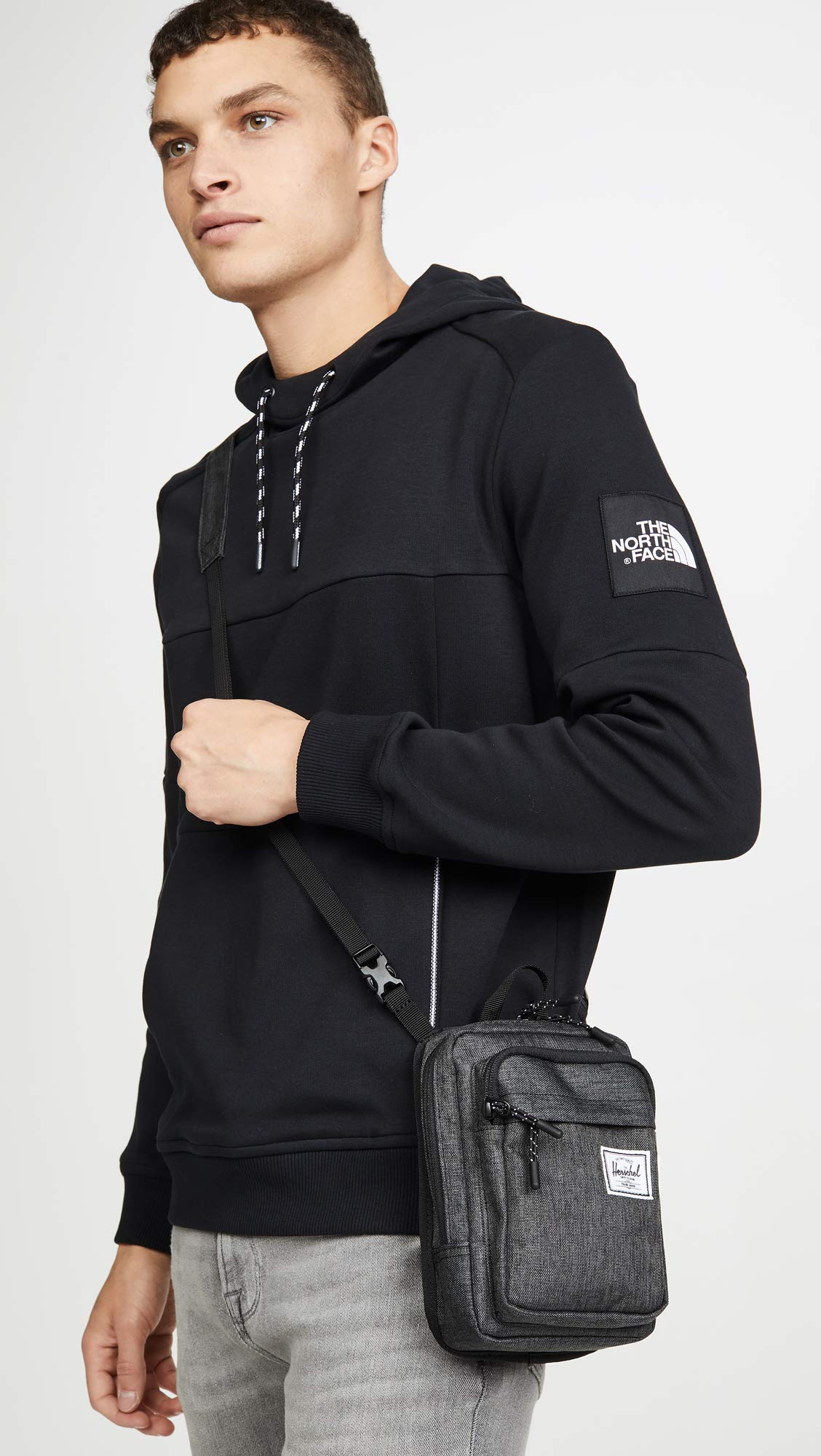 Herschel Form Cross Body Bag, Black Crosshatch, Large,10568-02090-OS