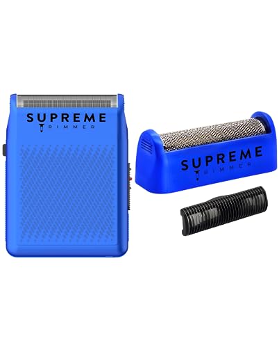 SUPREME TRIMMER Foil Shaver STF101 (150 Min Runtime) & Replacement Cutters SB11 | Solo - Blue