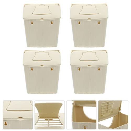 Zerodeko 4Pcs Bird Nesting Box, Plastic Parakeet Nest Box Hanging Bird Breeding House Cage Mounted Incubation Box Small Animal Hut for Finch, Squirrel, Parrot, Budgie