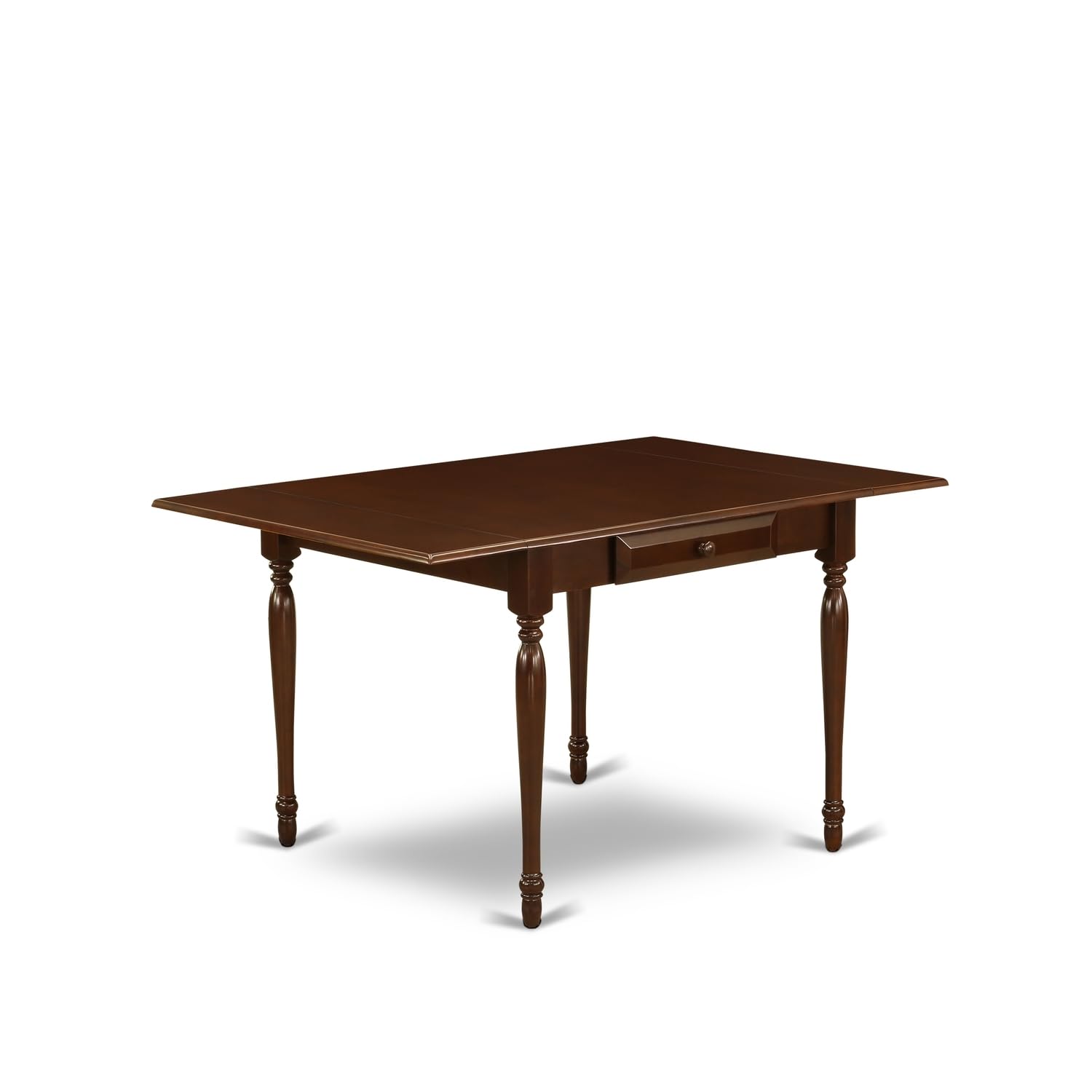 HomeStock Medieval Majesty 3Pc Dinette Set Consists of A Wood Dining Table and 2 Kitchen Chairs with Wooden Seat, Drop Leaf Table with Slat Back Chairs, Mahogany Finish