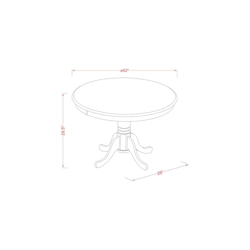 HomeStock Renaissance Romance Table 42" Diameter Round Table
