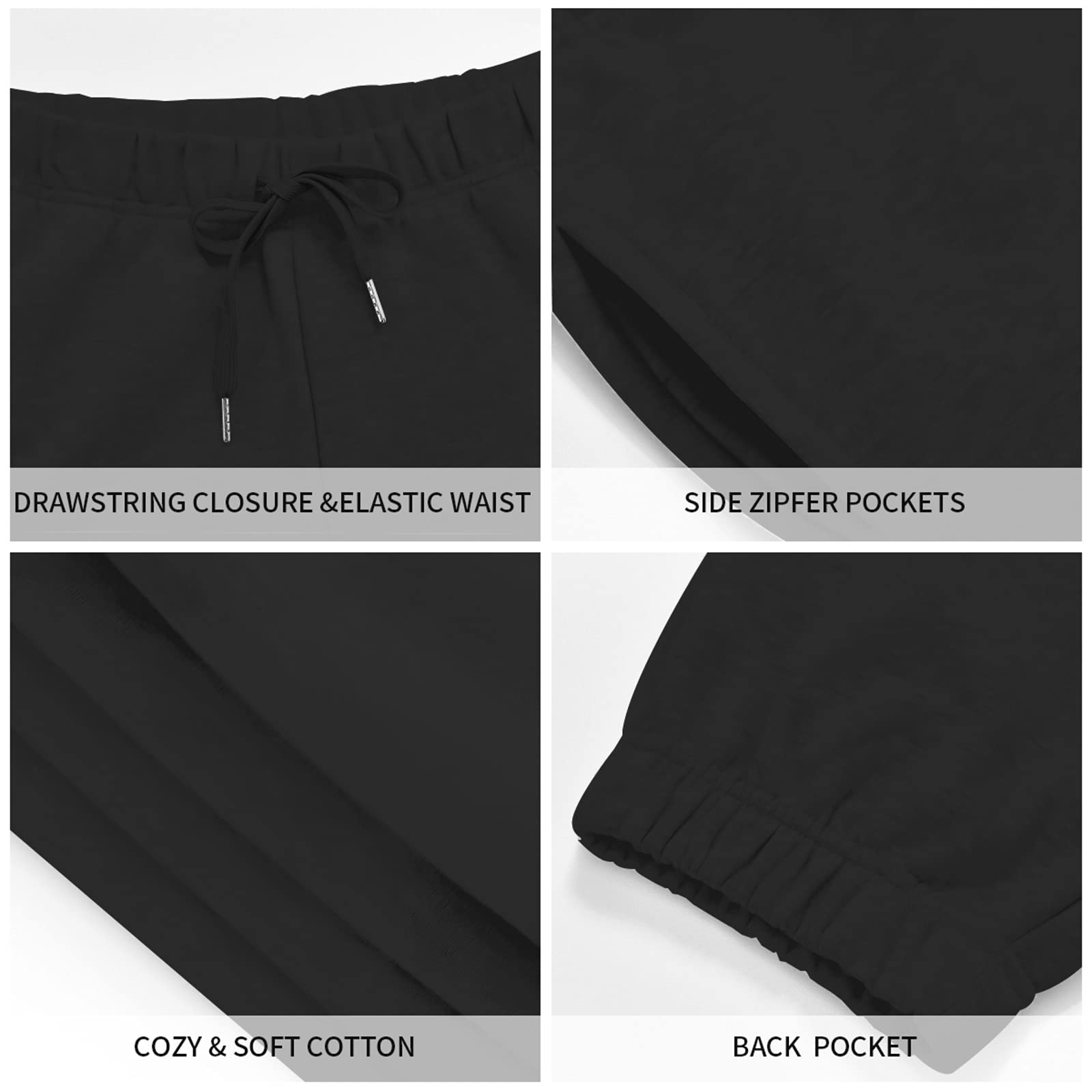 Love My Pitbulls Women's Casual Yoga Sweatpants Athletic Workout Elastic Waist Jogger Pants Medium Black