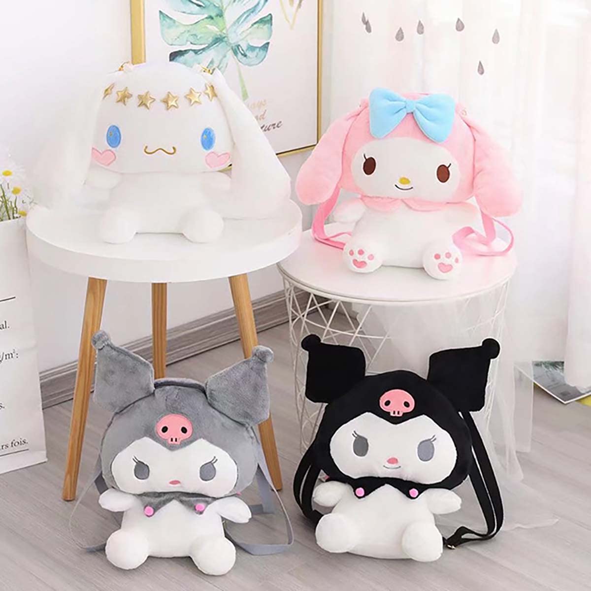 Huositi Anime Plush Backpack Cartoon Character Shoulder Bag Toy Bag Character Cute Soft Filling Bag