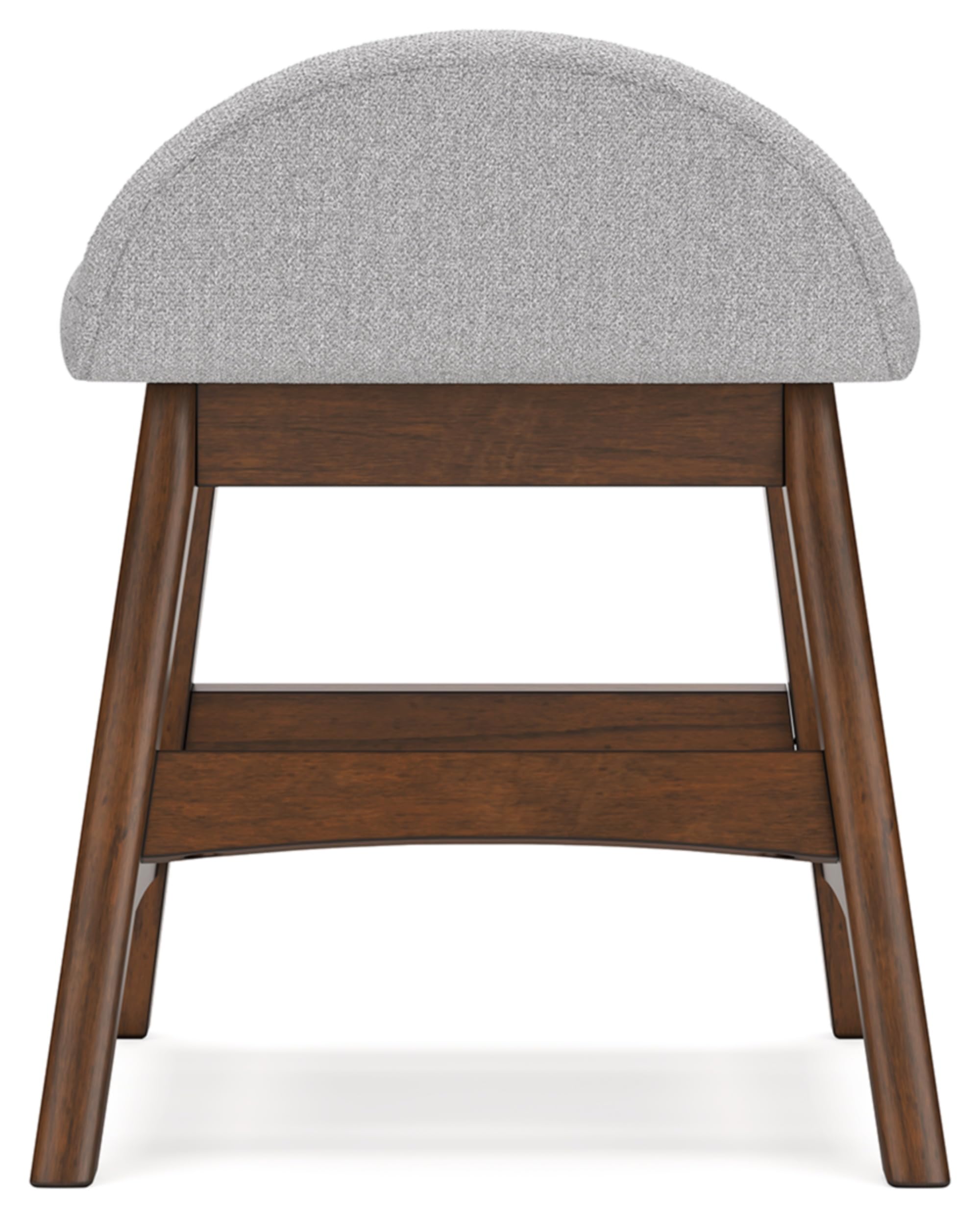 Signature Design by Ashley Lyncott Casual Upholstered Armless Home Office Desk Chair with Backless Design, Light Gray & Light Brown