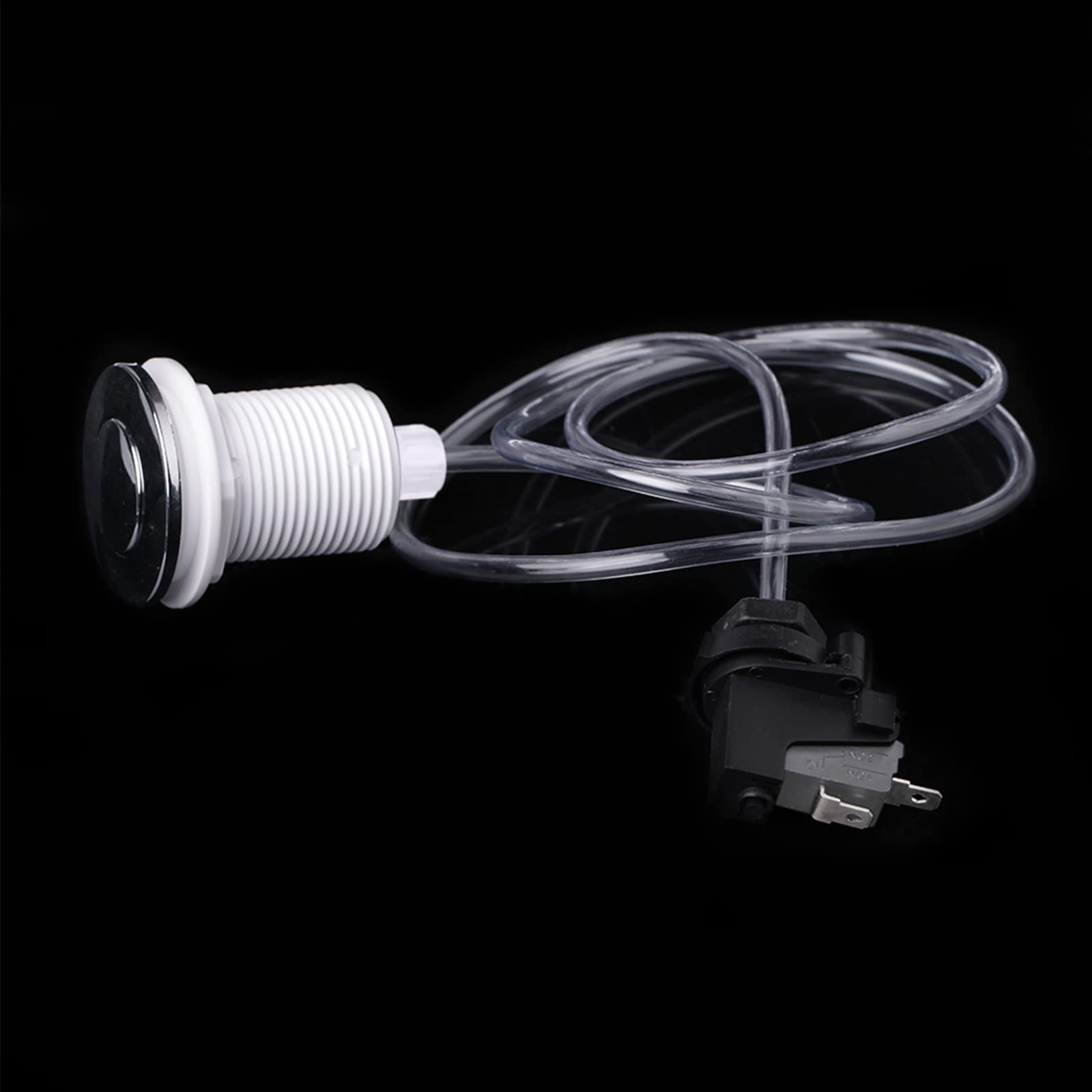Yuly Professional Garbage Disposal Turn On/Off Sink Top Air Switch Kit with Hose for Any Garbage Disposal Unit and Bathtub Push Button Switch On Off Waterproof Momentary Led Control Lever Handle