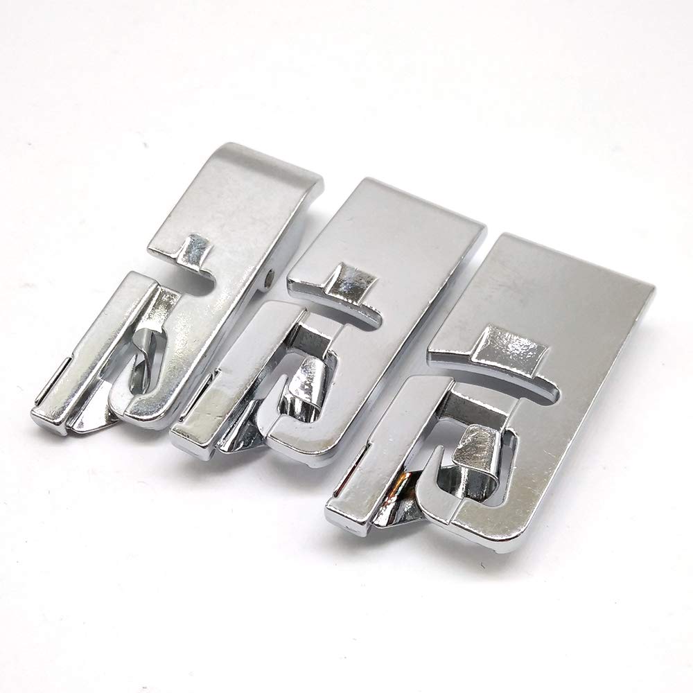 HONEYSEW 3PCS Narrow Rolled Hem Presser Foot Sewing Machine Roll Roller Hemmer Press Feet 3MM,4MM,6MM Hemming Foot for Kit for Low Shank Sewing Machine, Singer, BabyLock, Brother etc.