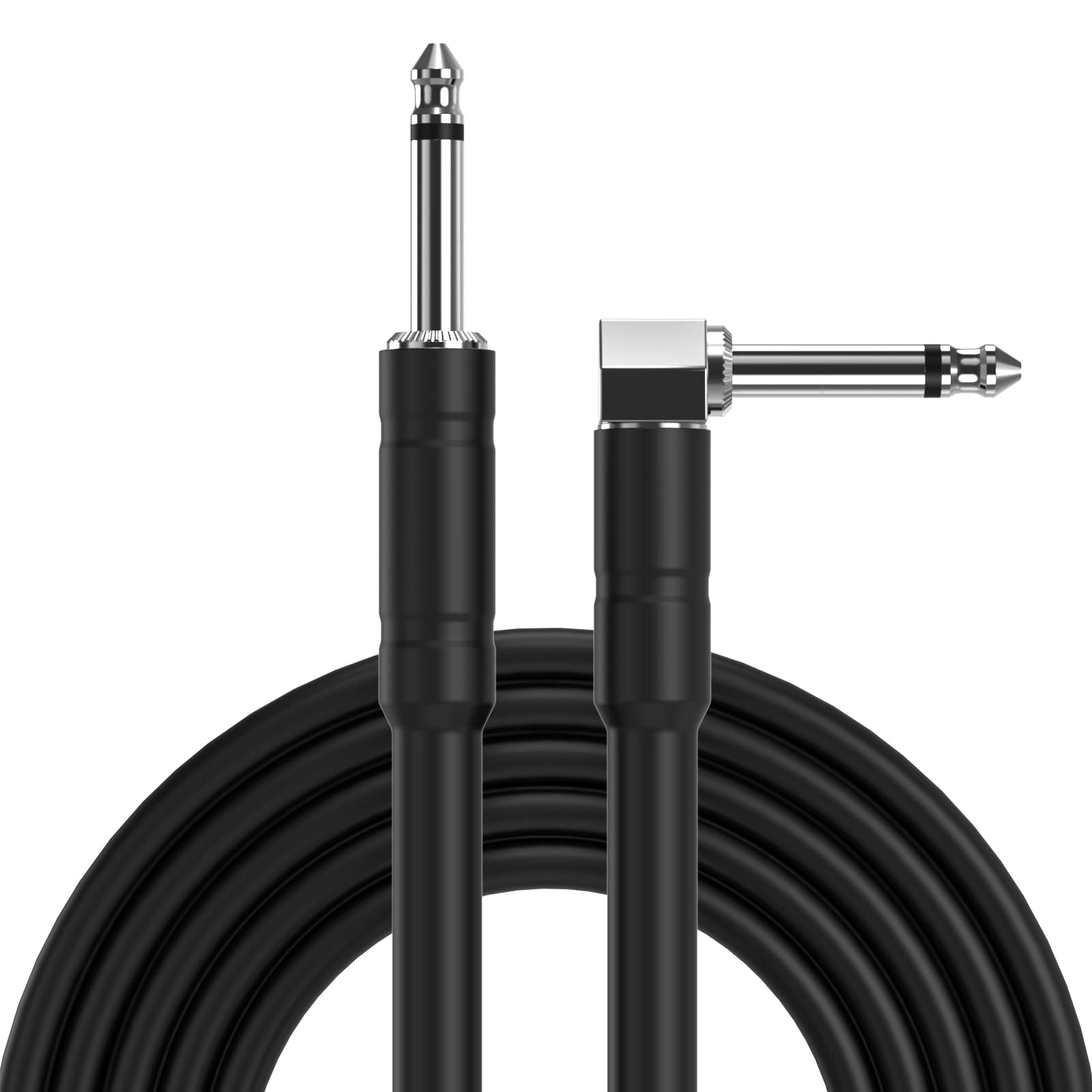 HQGC Electric Guitar Cable, Guitar Amp Cord for Electric Instrument Cable Guitar Wire Guitar Cord Bass Amplifier Audio,Black