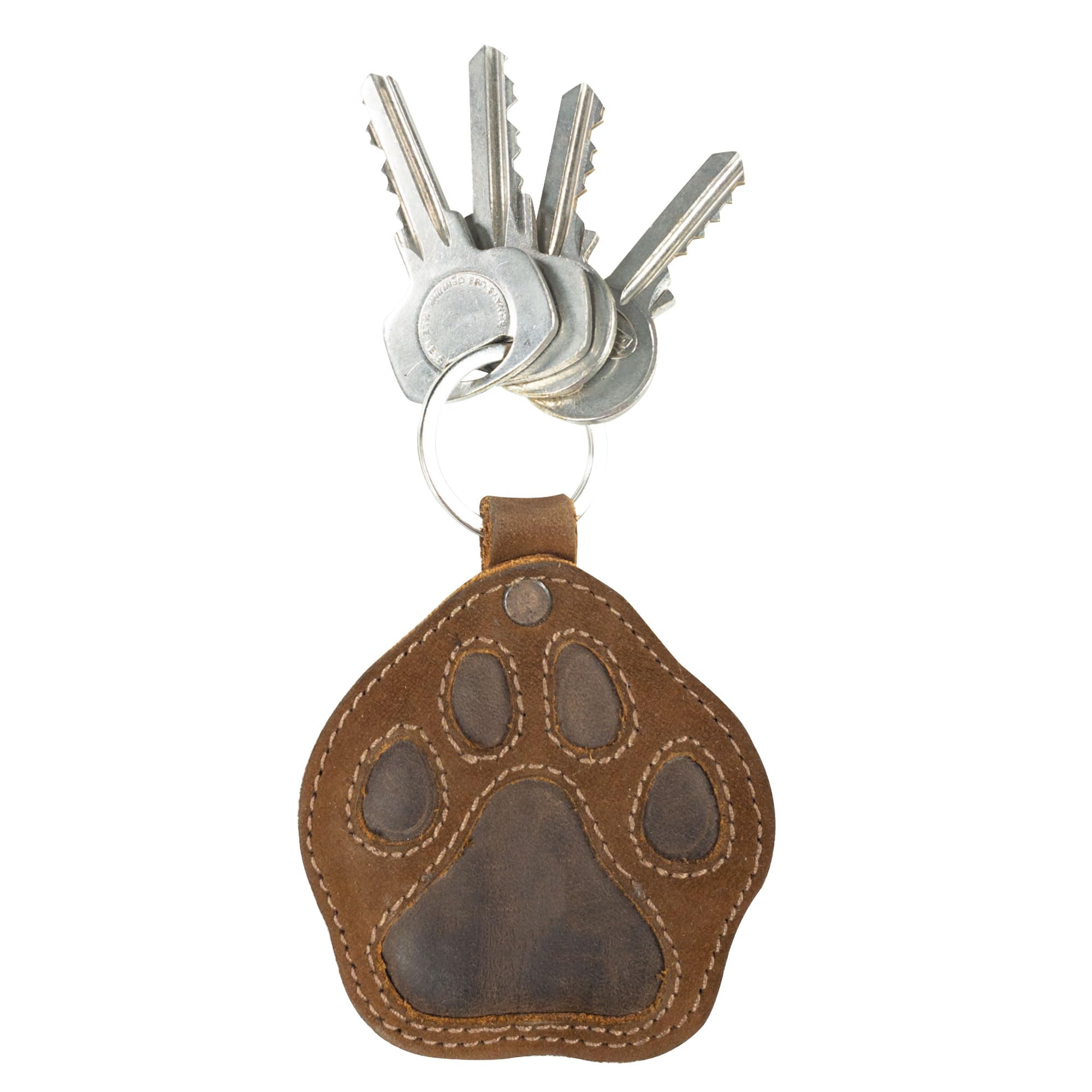 Hide & Drink Leather Doggy Paw Keychain/Charm & Dog Lover Gift Handmade Swayze Suede
