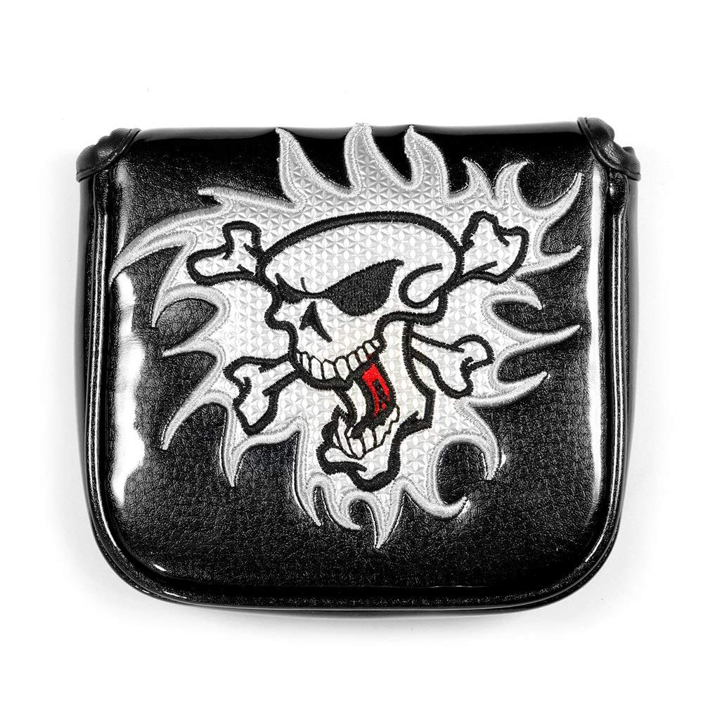 Heel Shaft Golf Square Mallet Putter Cover Headcover Dont FIT Stainless Putter Club Protector for High MOI Large Taylormade Scotty Cameron 6M DB (Black)