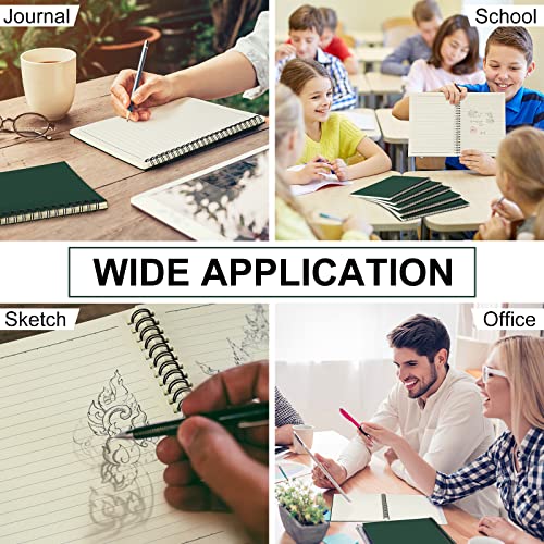Yahenda Spiral Notebook College Ruled Journals Notebooks Lined 8.3 x 5.5 Inch Note Books Bulk A5 Writing Notebooks Thick Paper Notebook for Office Business School Supplies (Dark Green,18 Pcs)