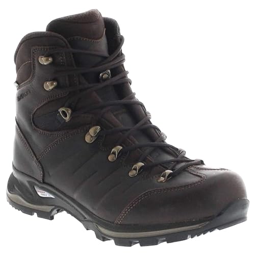 LOWA Mens Pinto GTX Mid Leather Synthetic Espresso Boots 11 US