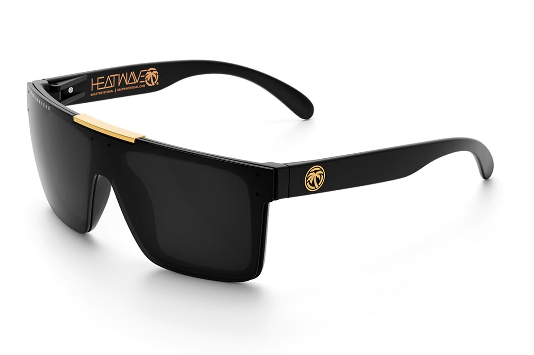 Heat Wave Visual Quatro Polarized Sunglasses in Black with Gold