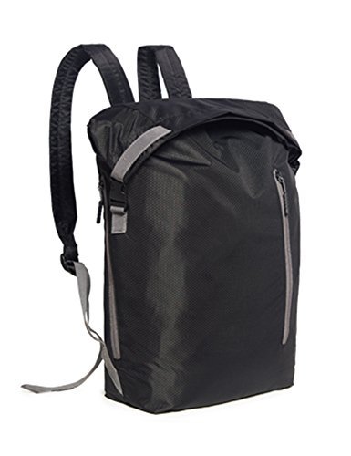 Hiking Daypack, Entour 90FUN Hiking Backpack, Foldable Light-Weight Water-Resistant 20L Sackpack for All Indoor Outdoor Sports Black