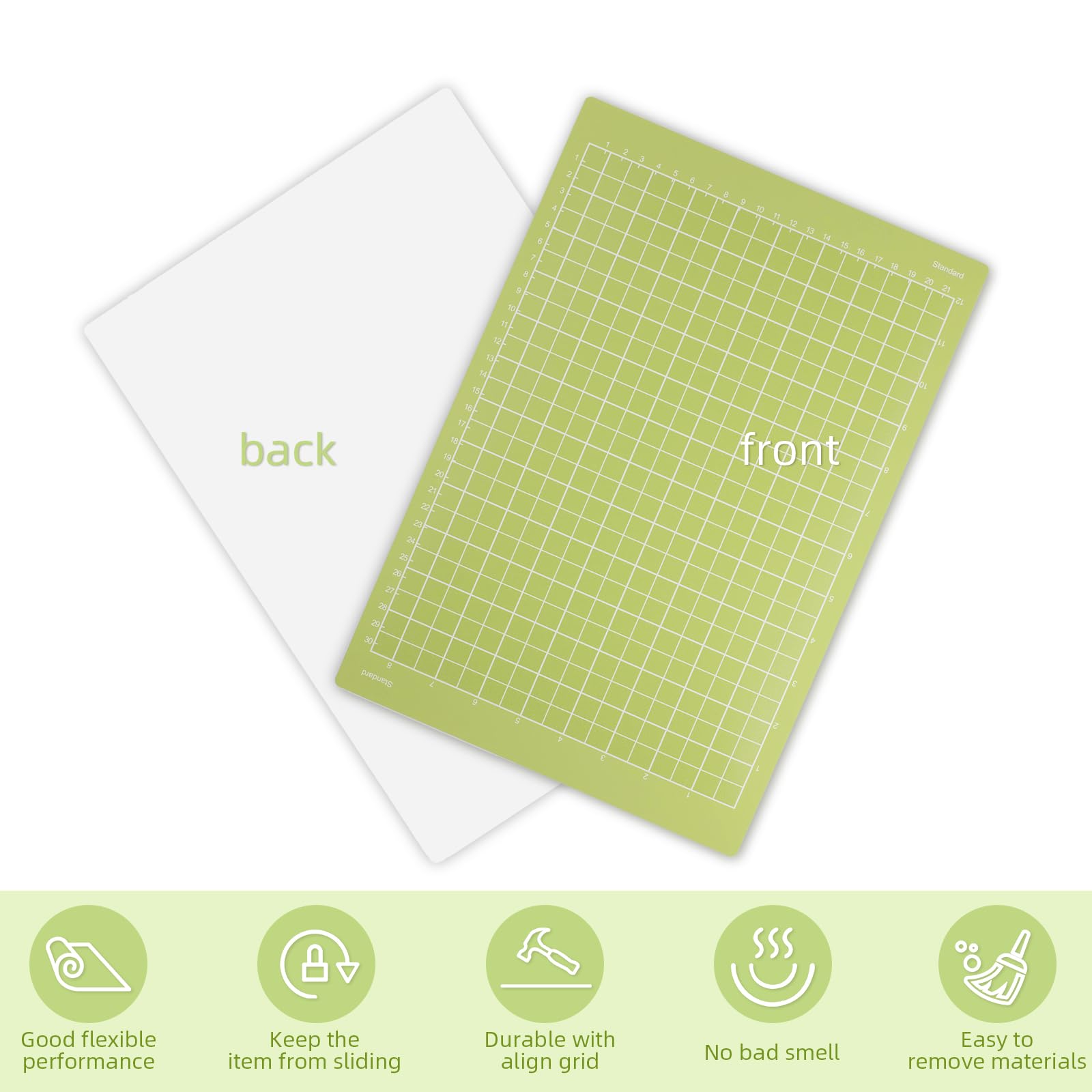 Srunffe Cutting Mats Set for Cricut Joy Xtra, 4 Pack 8.5" x 12" (StandardGrip, StrongGrip, LightGrip) and Card mat 4.75" x 6.65", Adhesive Cutting Mats/Card mat Accessories for Cricut Joy Xtra