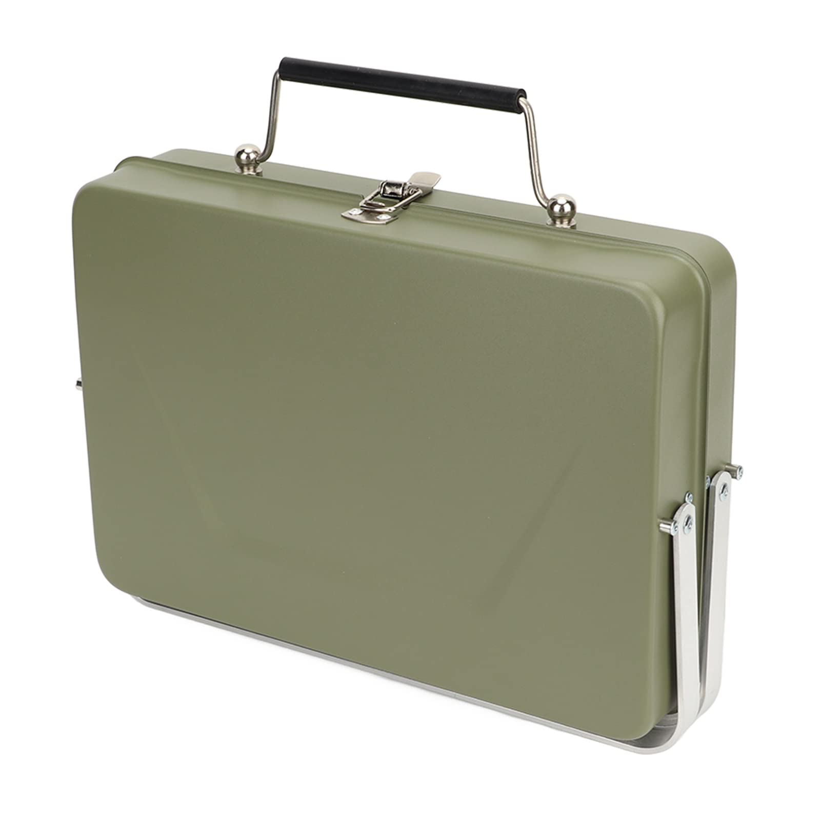 High Temperature Resistant 410 Stainless Steel Portable Mini Portable Charcoal Grill for Backyard Picnic Grill (Green)