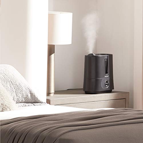 Honeywell Top Fill Cool Mist Humidifier Black Ultra Quiet with Auto Shut-Off, Variable Settings, Removeable Tank & Rotating Mist Nozzle for Medium to Large Rooms, Bedroom, Baby Room