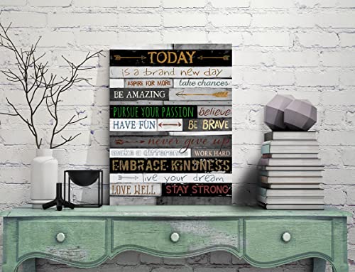 ZHAOSHOP Black and White Wall Art - Motivational Wall Art for Office - Inspirational Wall Decor for Bedroom 16" W x 12" H Stretched and Framed Ready to Hang