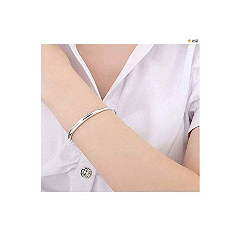 Hithop Simple Style 925 Sterling Silver Bangle Women Gift Bracelets Bangles