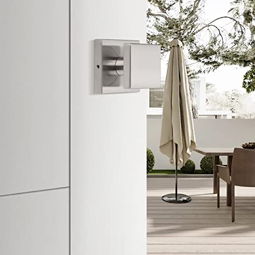 Tinewa Main Front Door Handle with Knob Inside, Low Profile Front Door Lock Handleset with Halifax Satin Nickel Finish, Reversible for Right and Left Handed,