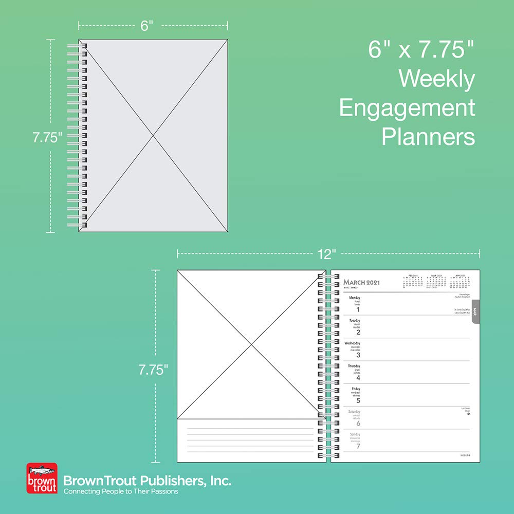 Horse Lovers 2021 6 x 7.75 Inch Spiral-Bound Wire-O Weekly Engagement Planner Calendar | New Full-Color Image Every Week | Animals Equestrian