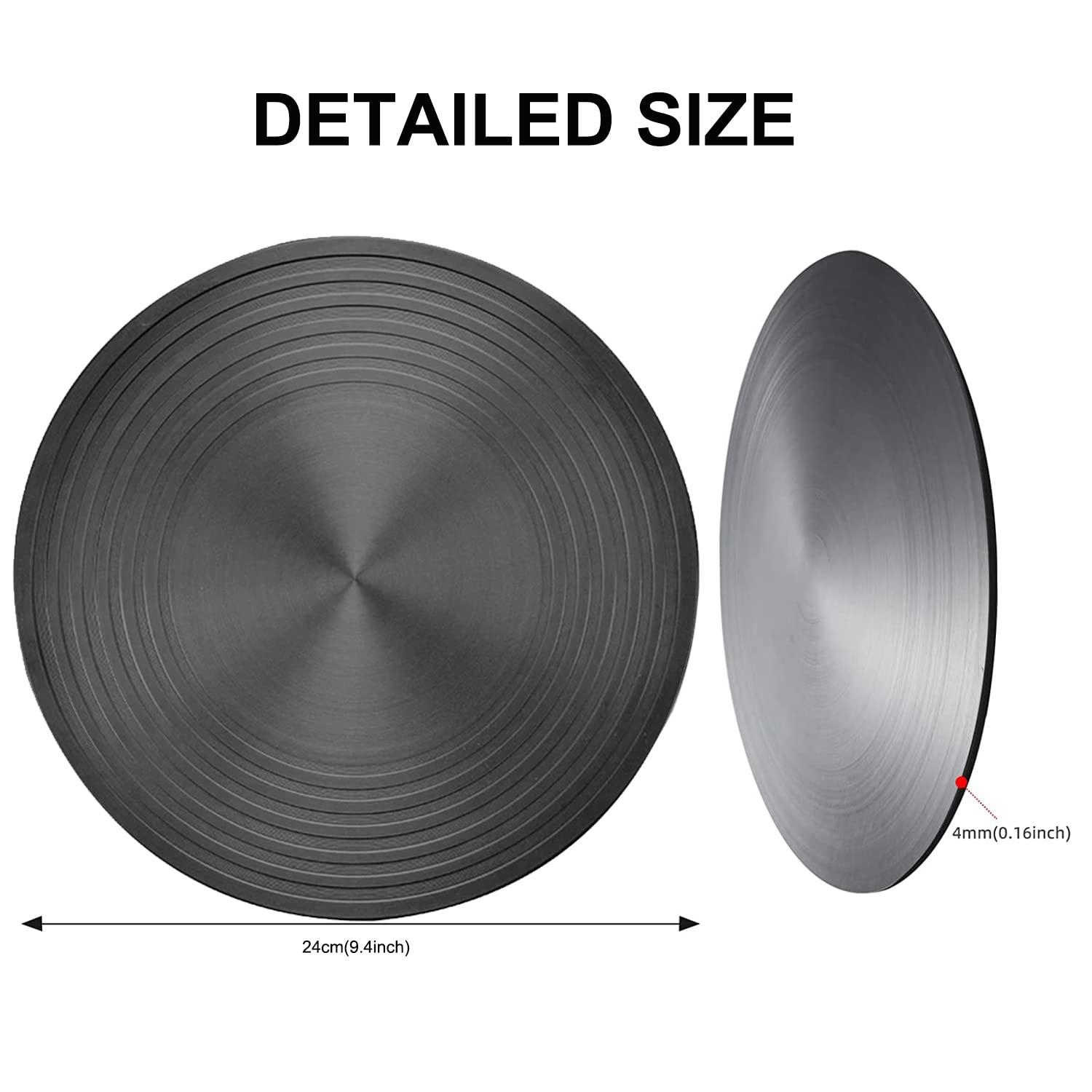 Heat Diffuser For Gas Stove,Kitchen Thickened Non-Slip Protection Cookware, Cooking Induction Adapter Energy Saving,Multifunctional Thawing Plate For Defrosting (24cm/9.4inch)