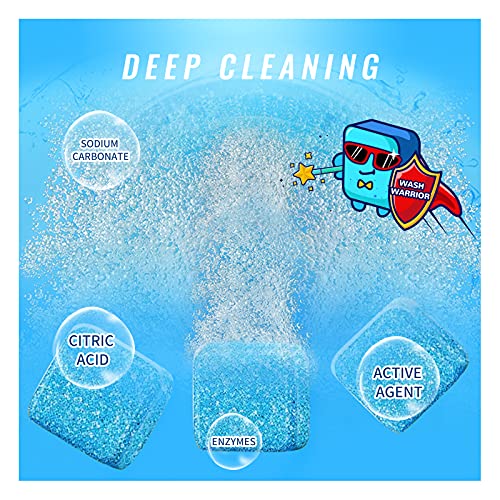 Wash Warrior Washing Machine Cleaner, Washer Machine Cleaner, Washing Machine Deep Cleaning Tablets, for All Machines Including He, Freshen Your Washing Machine (1 Packs/ 15Tablets)